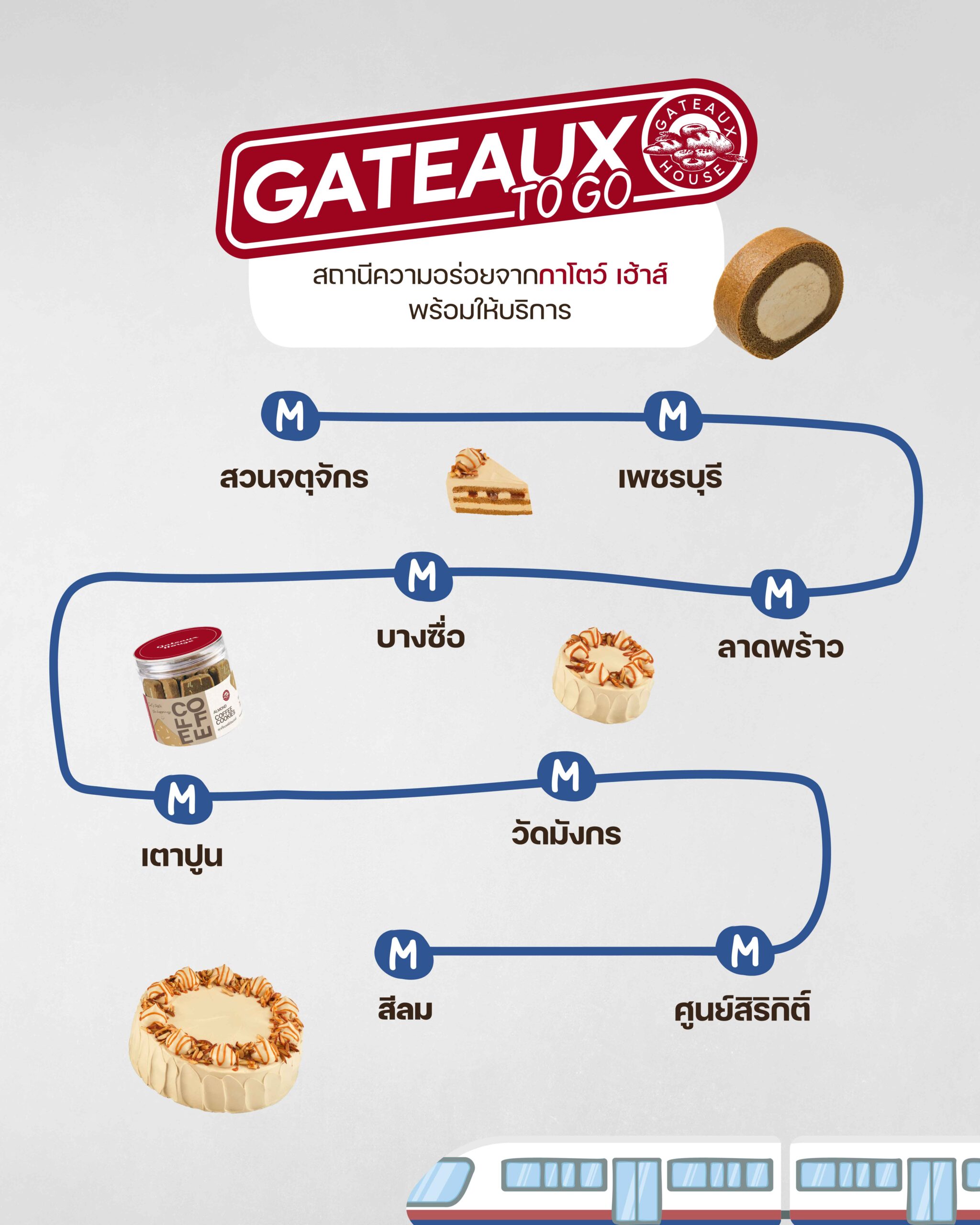 Gateaux To Go (ร้านบนสถานีรถไฟฟ้า MRT) – Gateaux House